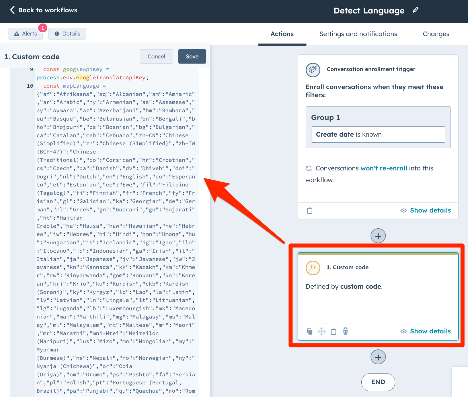Google Translate API: HubSpot Ticket Routing Based On Language