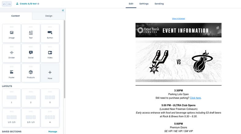 HubSpot onboarding and integration for the NBA's San Antonio Spurs